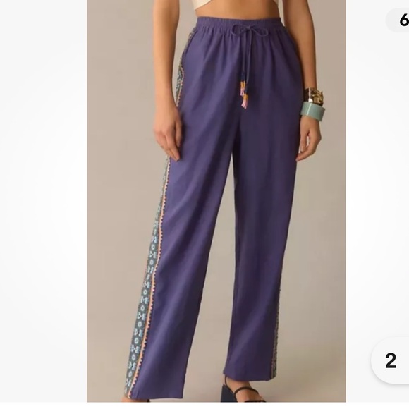 FARM Rio | Pants & Jumpsuits | Farm Rio X Anthropologie Embroideredband ...
